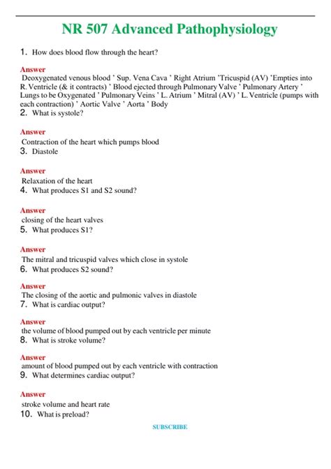 Nr 507 Bundle Advanced Pathophysiology Advanced Pathophysiology Final