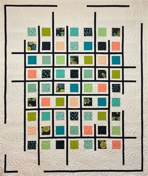 Off The Grid Quilt Pattern Modern Quilt Pattern Contemporary Quilt