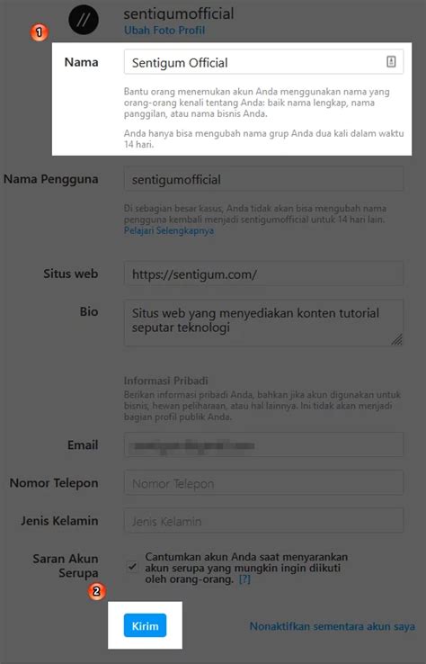Cara Mengganti Nama Akun Instagram