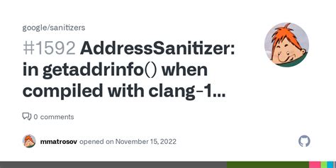 Addresssanitizerdeadlysignal In Getaddrinfo When Compiled With Clang 15 With Nodefaultlibs