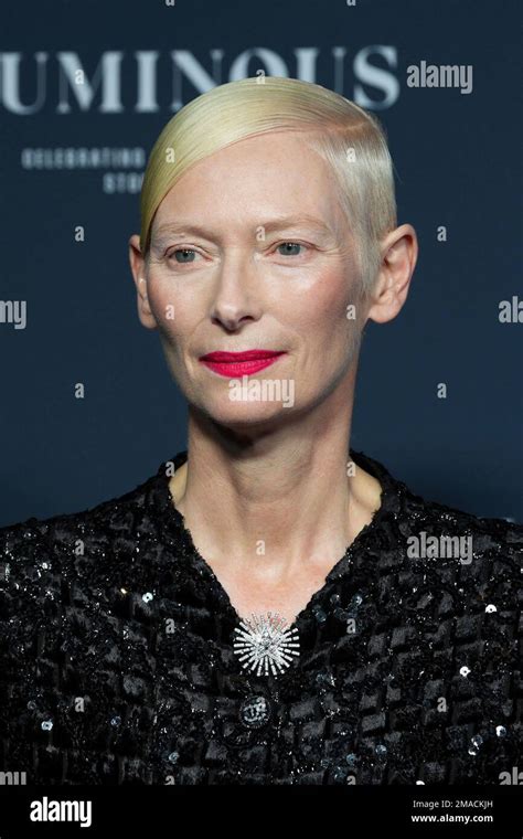Tilda Swinton Poses For Photographers On Arrival At The Bfi Luminous