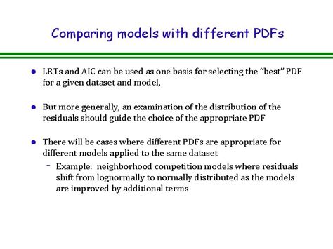 Lecture 4 Model Selection And Multimodel Inference Topics