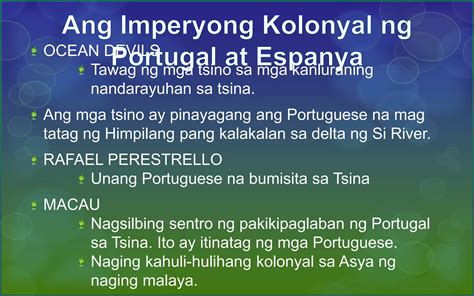 Unang Yugto Ng Kolonyalismo Pptx