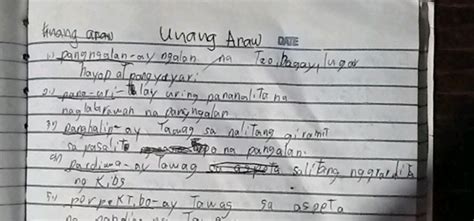 Unang Araw 1 Pangngalan Ay Ngalan Na Hayop At Pangyayari 2 Pang Uri Ay