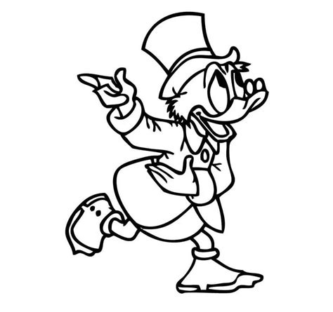 Skrue Mcduck Fargelegging Fargelegging Com