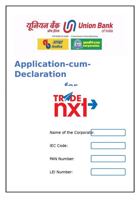Spreadsheet For Bills 30007 Application Cum Declaration Form