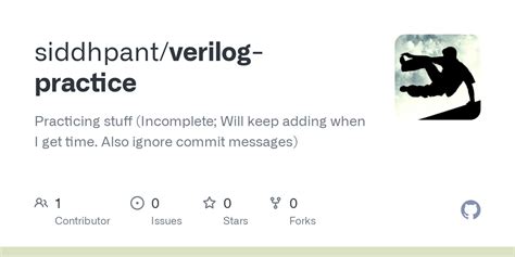 Github Siddhpantverilog Practice Practicing Stuff