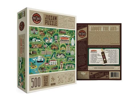 Literary Classics Locations Map True South Puzzle Company