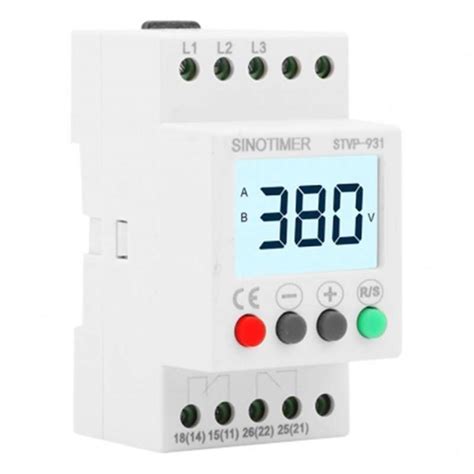Jual Under Over Voltage Protector 3 Phase Monitor Relay Lcd 300 500vac