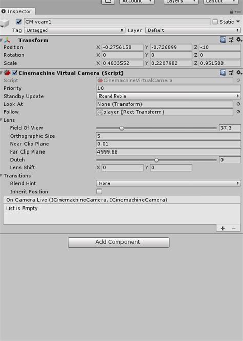 Cinemachine Body Setting Is Gone Unity Engine Unity Discussions