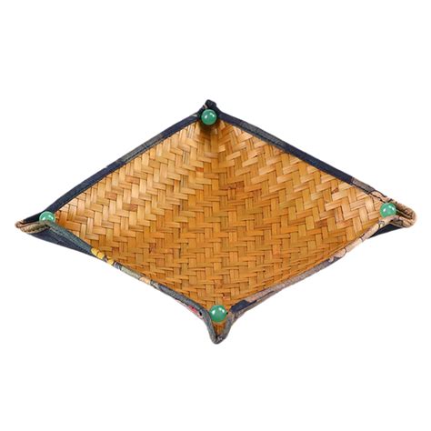 Kowaku Rattan Serving Tray Appetizer Platter Multifunctional Candy And