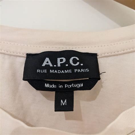 APC T Shirt In An Off White Pink Undertone Depop