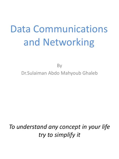 Data Comunication And Networking Introuction Download Free Pdf