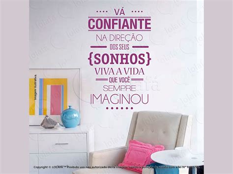 Frases Para Parede x cm Vá Confiante Elo Produtos Especiais