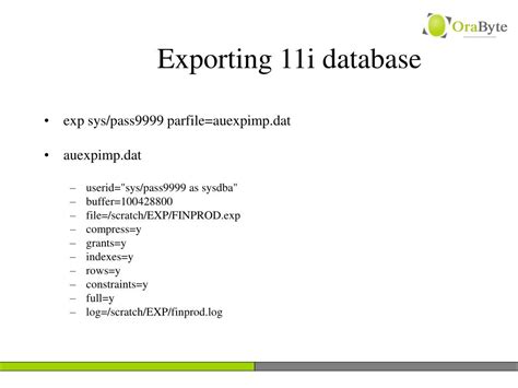 Ppt Oracle Full Expimp 11i Database 911 Powerpoint Presentation Free Download Id1311913