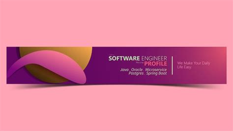 Premium Vector A Purple And Purple Label For A Software Engineer Profile