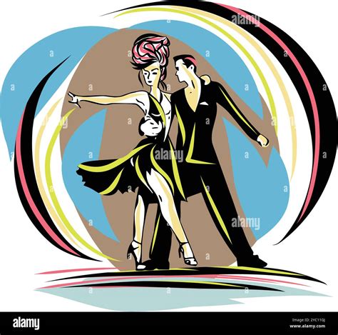 Dancing Couple Perfect For Dance Studios Event Posters Or Music