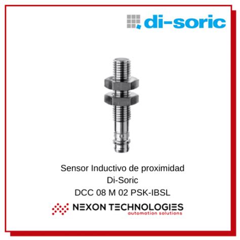 Sensor Inductivo Di Soric Dcc 08 M 02 Psk Tsl Nexon Technologies