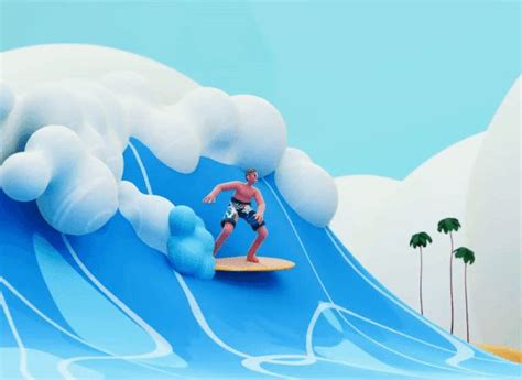 The Summer Series Surfs Up Tian Qing Animation Design Motion