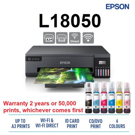 Epson L18050 Replace L1800 A3 Photo 6 Colour Ink Tank Printer With