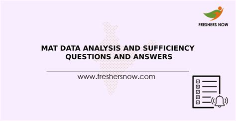 Mat Data Analysis And Sufficiency Questions And Answers Mat Data Analysis And Sufficiency Questions And Answers