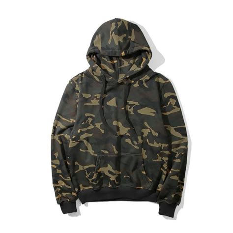 Buy Camo Hoodie Men Autumn Winter Fleece Cotton