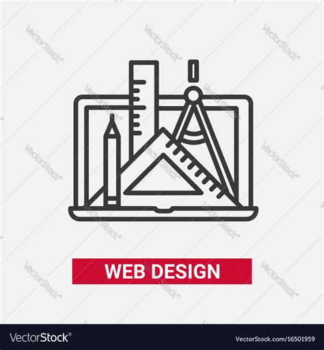 Web Design Modern Line Design Icon Royalty Free Vector