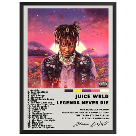 Juice Wrld Legends Never Die Plakat Obraz Z Albumem W Ramce Prezent