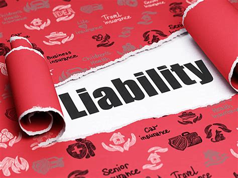 Liability Under Torn Paper A Depiction Of Insurance Concept In Bold