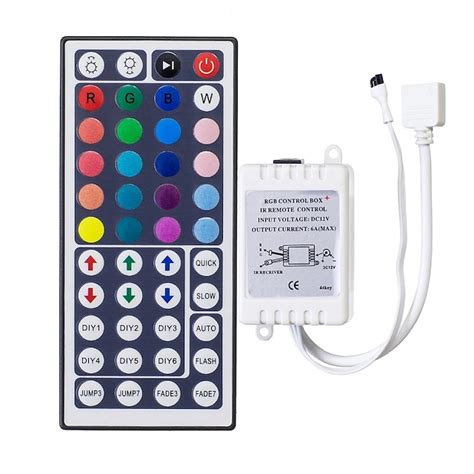 LED Strip Lights DIY Controller Keys IR RGB Control Box Receiver IR Remote Dimmer DC V A