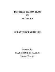 Unveiling Subatomic Particles Science Lesson Plan Course Hero