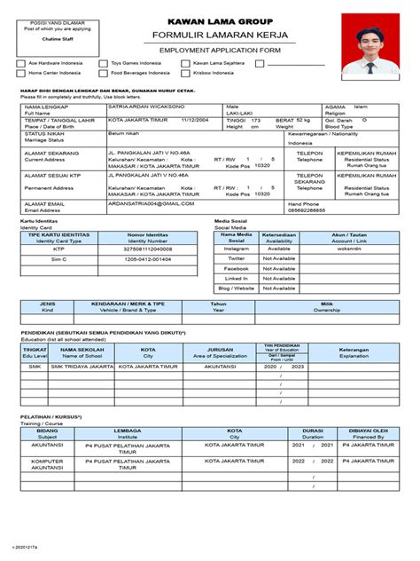 Form Application Pdf