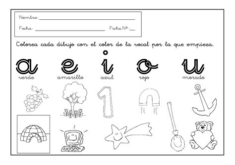 Ficha De La Vocal A Para Colorear Imagui