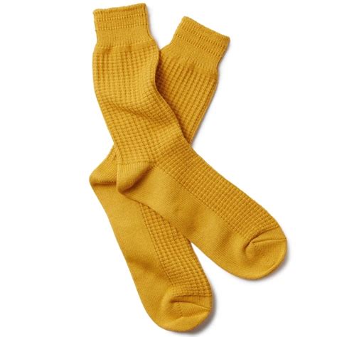 Rototo Socks Cotton Waffle Crew Socks R1110 Ms