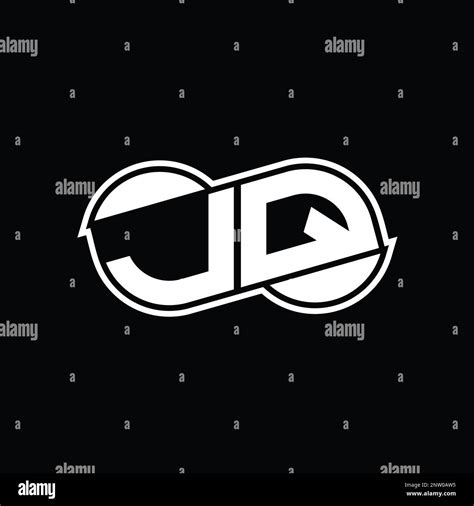 JQ Logo Monogram Abstract Infinity Shape Half Round Vector Images