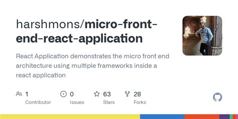 Github Harshmonsmicro Front End React Application React Application