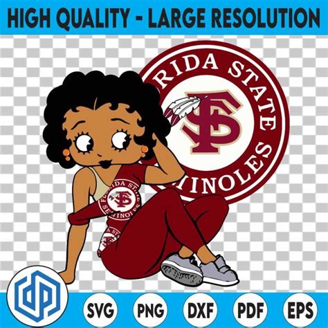 Betty Boop With Florida State Seminoles Png File Ncaa Png Sublimation