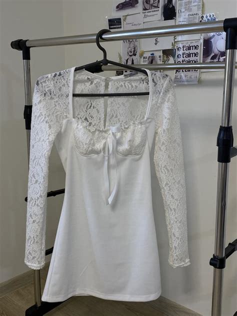 Біла мереживна сукня — ціна 450 грн у каталозі Короткі сукні Купити жіночі речі за доступною