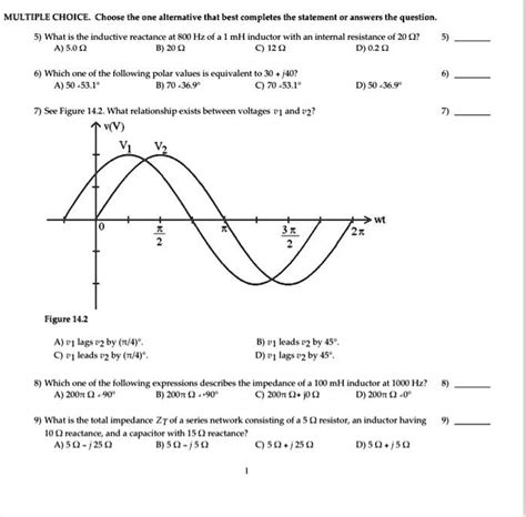 Solved Please Solve All These Mcqs Multiple Choice Choose The One Alternative That Best