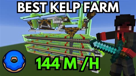 Best Kelp Farm Tutorial 144 M Per Hour Donut Smp Minecraft Youtube