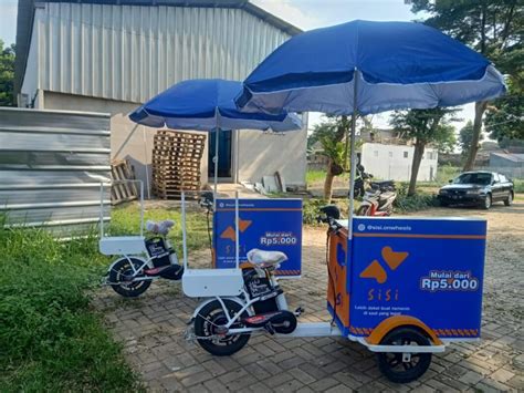 Gerobak Sepeda Listrik Type Mandalika Sisi PAPIP CO ID CUSTOM