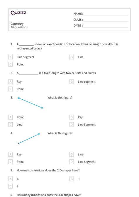 50 Geometry Worksheets For 4th Class On Quizizz Free And Printable