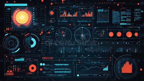 Futuristic Data Visualization Interface Stock Illustration Illustration Of Development Graph