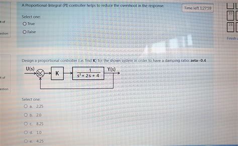 Solved A Proportional-Integral (PI) controller helps to | Chegg.com