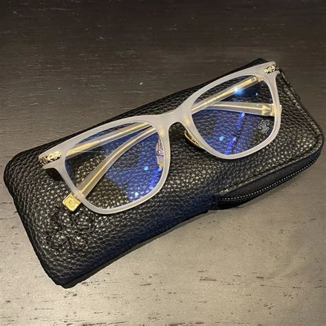 White Chrome Hearts Glasses Rrepupfashion