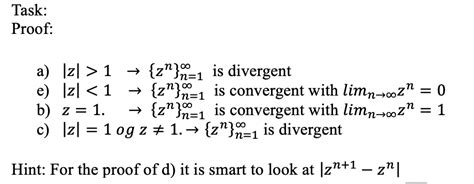 Solved Task Proof A Z 1→{zn}n 1∞ ﻿is