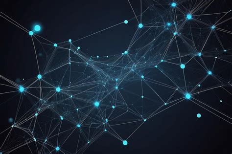 Abstract Connected Dots And Lines Background Premium Ai Generated Image