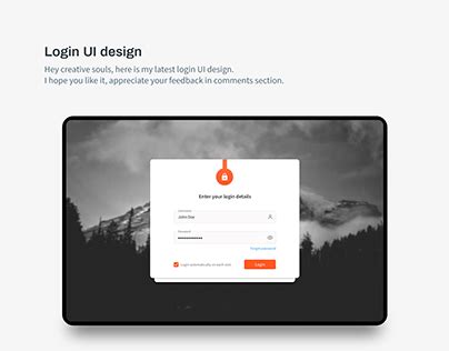 Login UI Design Behance