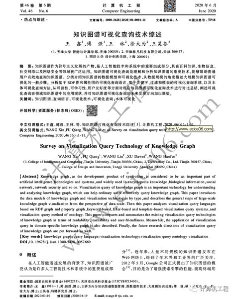 论文浅尝 计算机工程 知识图谱可视化查询技术综述 Csdn博客