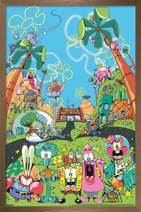 Nickelodeon Spongebob Squarepants Cast Scene Party Wall Poster 14